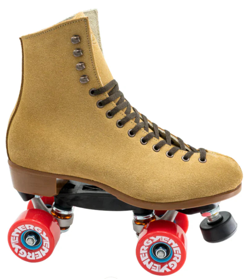 Riedell Zone 135 Tan w Energys and Adjustable Toe Stop – Skate Warehouse