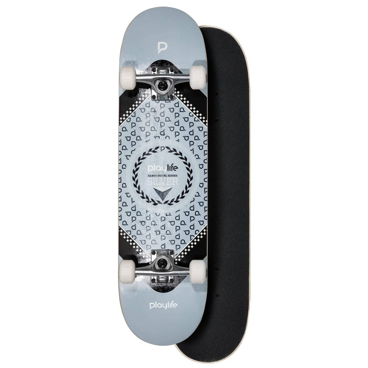 PlayLife Hardcore Heavy Metal Silver Skateboard Complete – Skate Warehouse