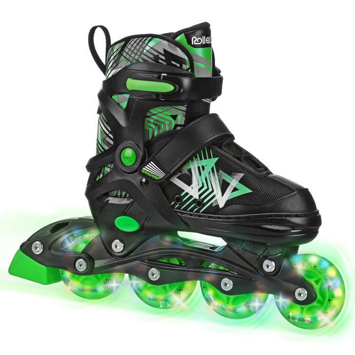RDS Stryde Lighted Green Adjustable Inline Skates – Skate Warehouse